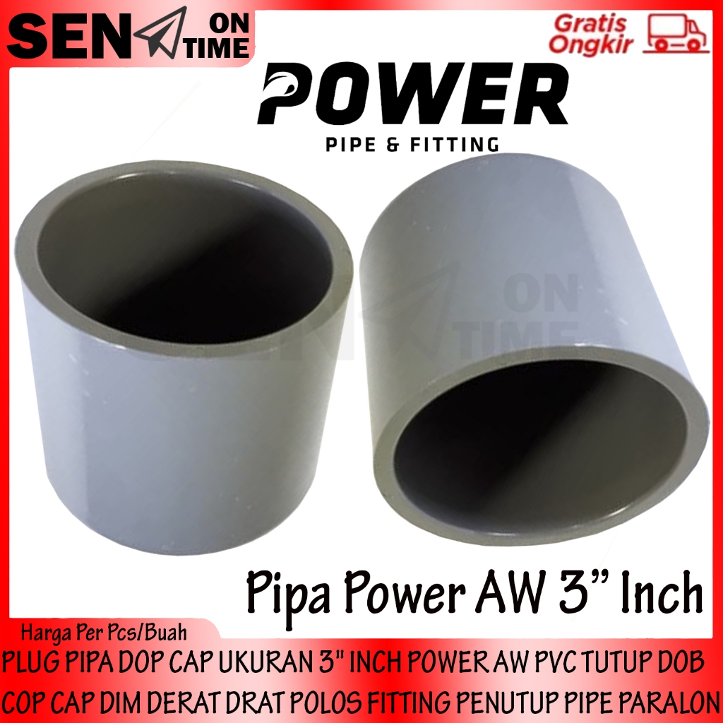 Jual PLUG TUTUP DOB UKURAN 3" INCH POWER AW PIPA DOP CAP PVC COP CAP ...