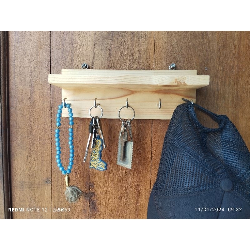 Jual Rak Gantungan Kunci Minimalis Jati Belanda | Shopee Indonesia
