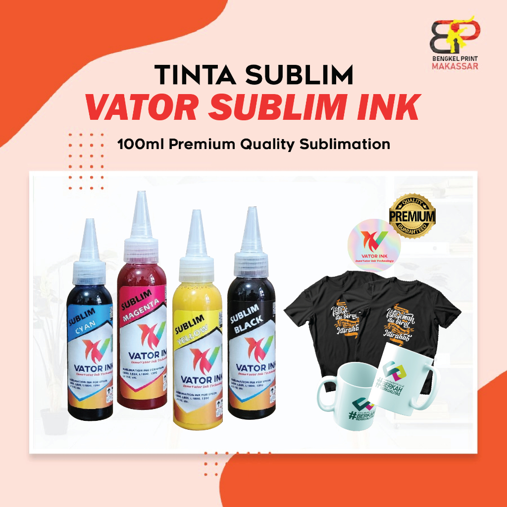 Jual Tinta Sublim Vator Ink 100ml -SABLON KAOS-SUBLIMATION SABLON ...