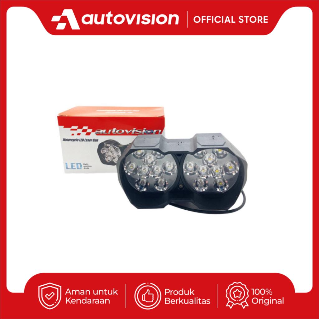 Jual Lampu Motor LED Laser Gun Sigma-K 12V Autovision | Shopee Indonesia