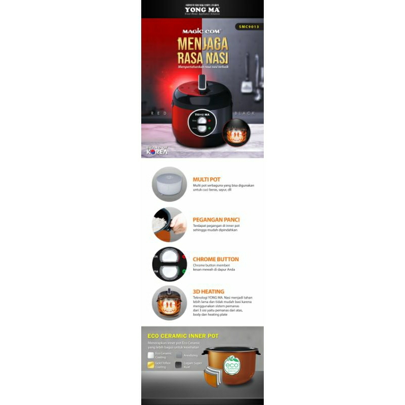 Jual MAGIC COM YONG MA SMC 9013 2L | Shopee Indonesia
