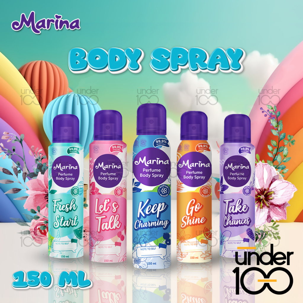 Jual Under100 MARINA Perfume Body Spray 150ml | Pewangi | Parfum ...