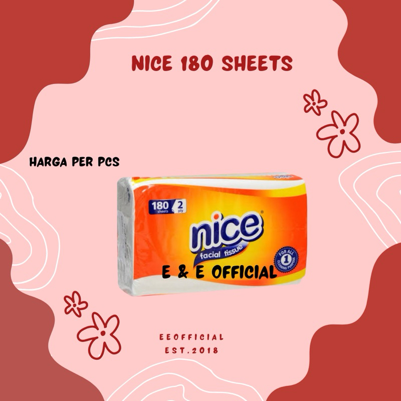 Jual TISSUE NICE 180 sheets / TISSUE NICE KECIL / TISSUE WAJAH / TISU ...