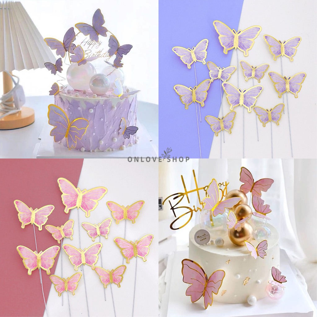 Jual Topper Kue Dekorasi Kupu/ Dekorasi Kue Topper Kupu-Kupu Fantasi ...
