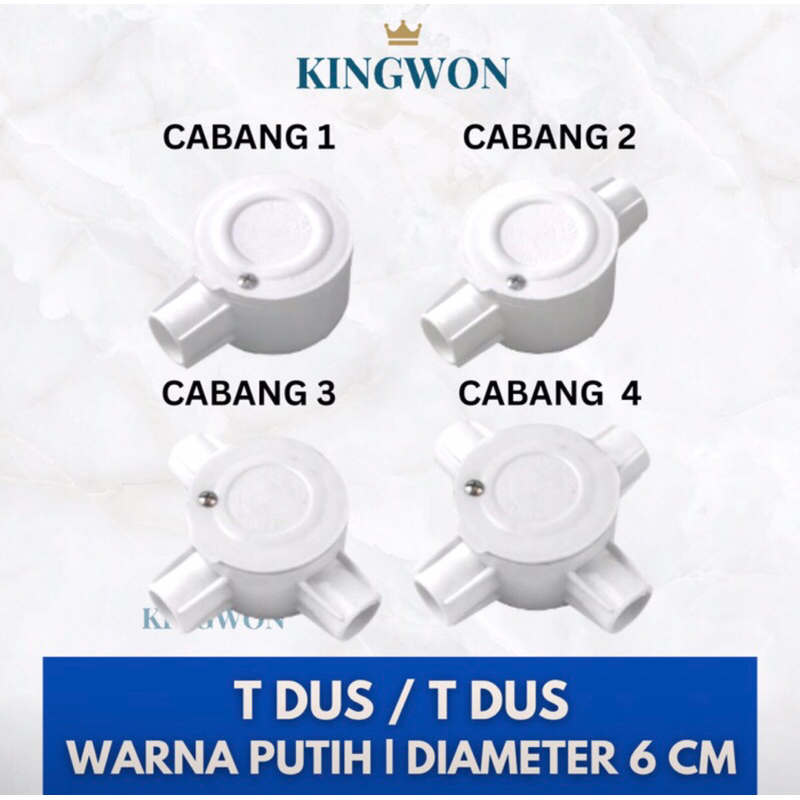 Jual T DUS T DOS CABANG 1/2/3/4 PUTIH 20MM / CROSS DOS / TDOS / TDUS ...
