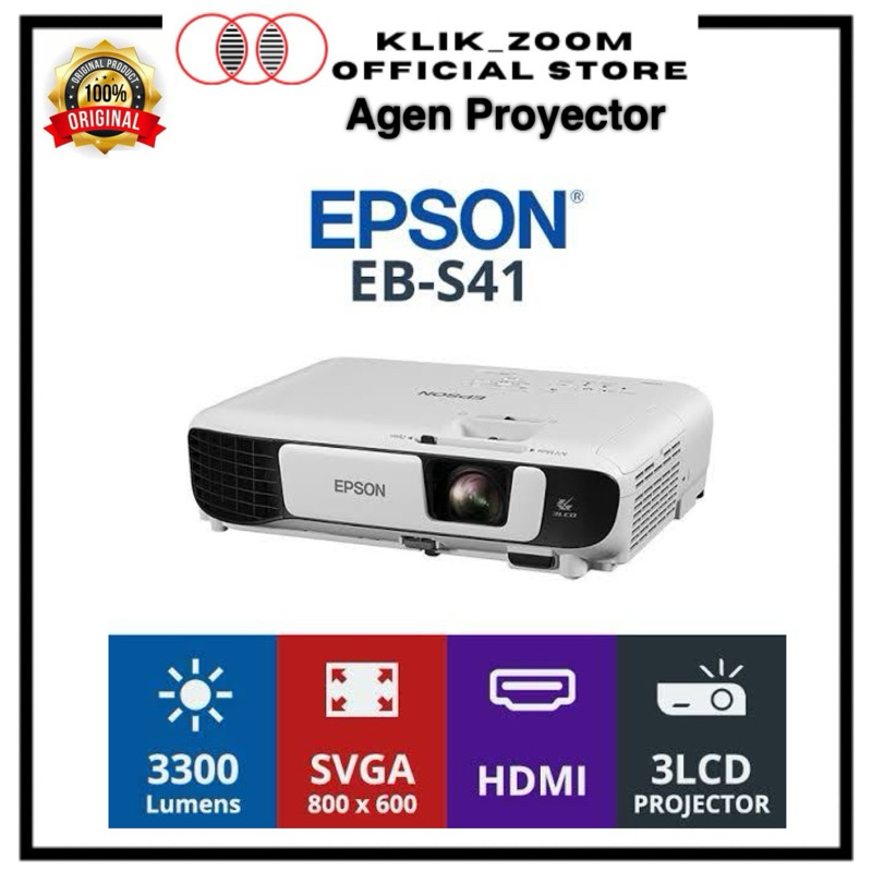 Jual PROYECTOR EPSON EB S41 ORIGINAL | Shopee Indonesia