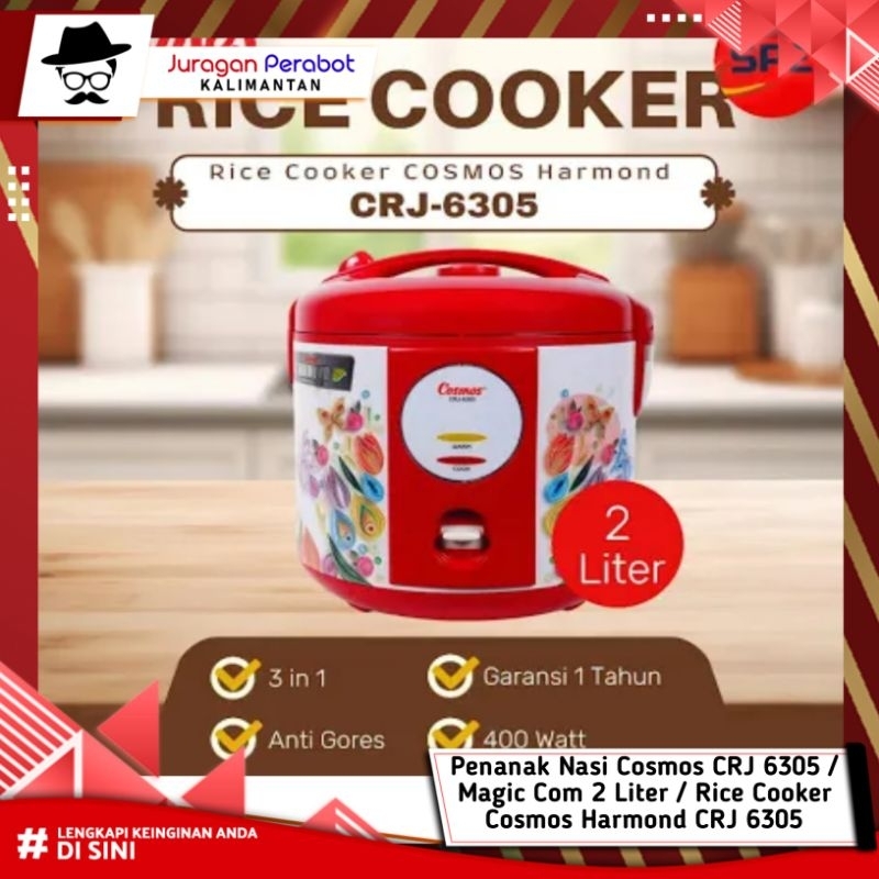 Jual Rice Cooker Cosmos Harmond CRJ 6305 / Magic Com Cosmos CRJ 6305 ...