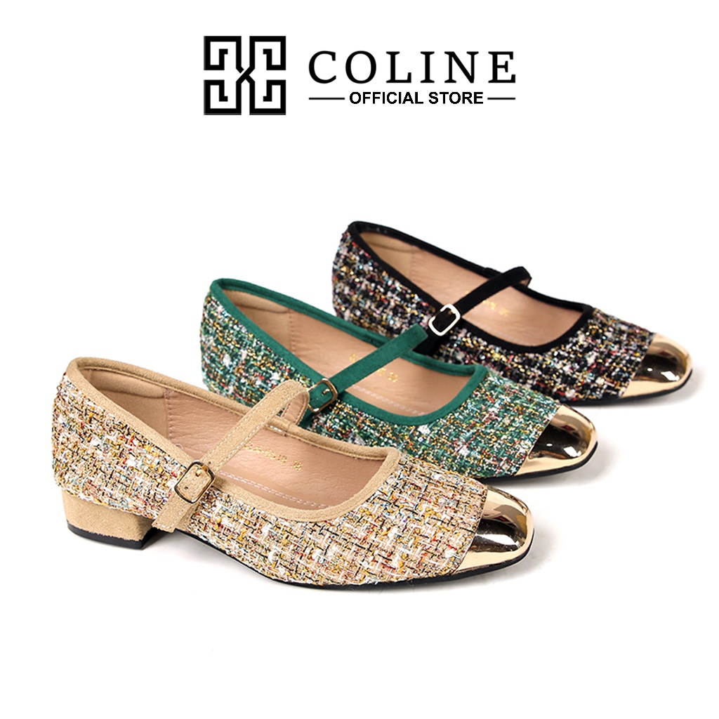 Jual COLINE CLN-6519 Tweed Hak Tahu Wanita / High Heels Tweed #C1245 ...