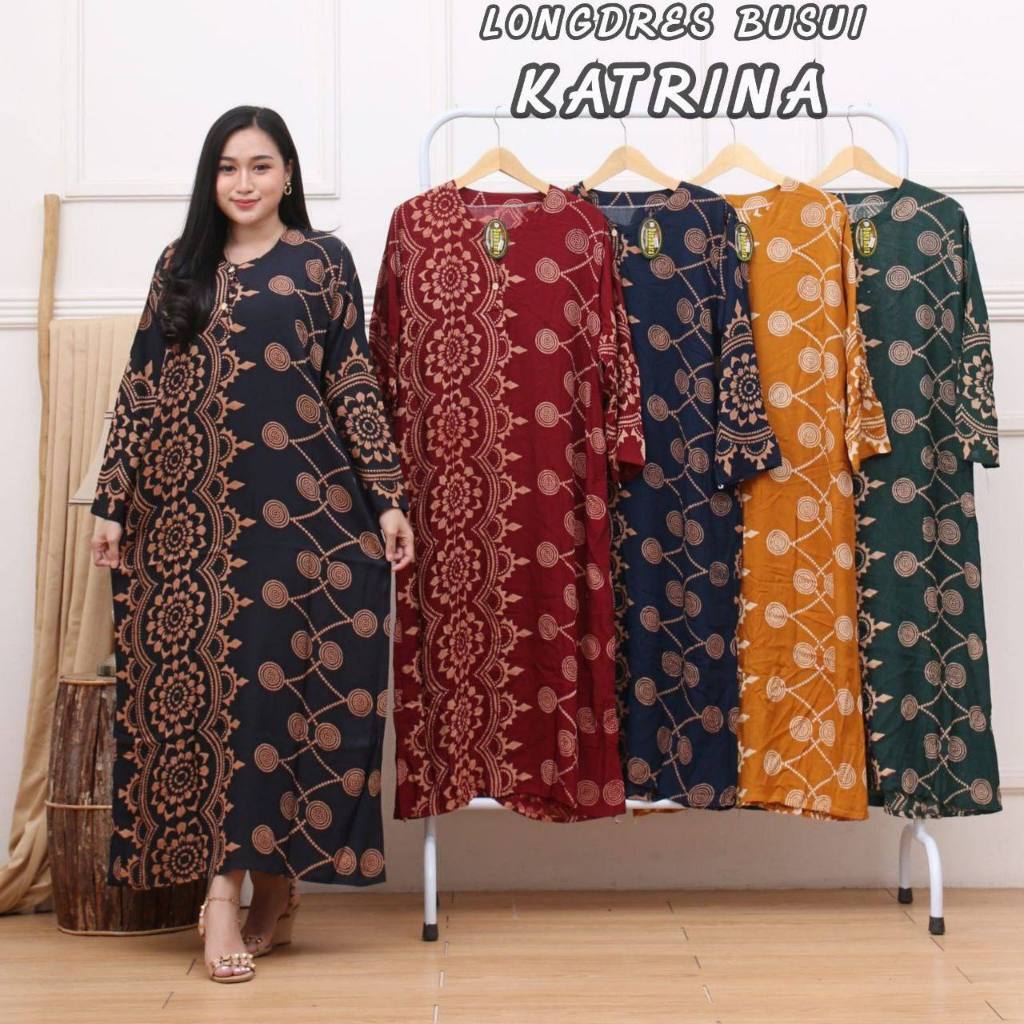 Jual LONGDRESS CABUTAN BUSUI LD 110 DASTER BATIK LENGAN PANJANG KANCING ...
