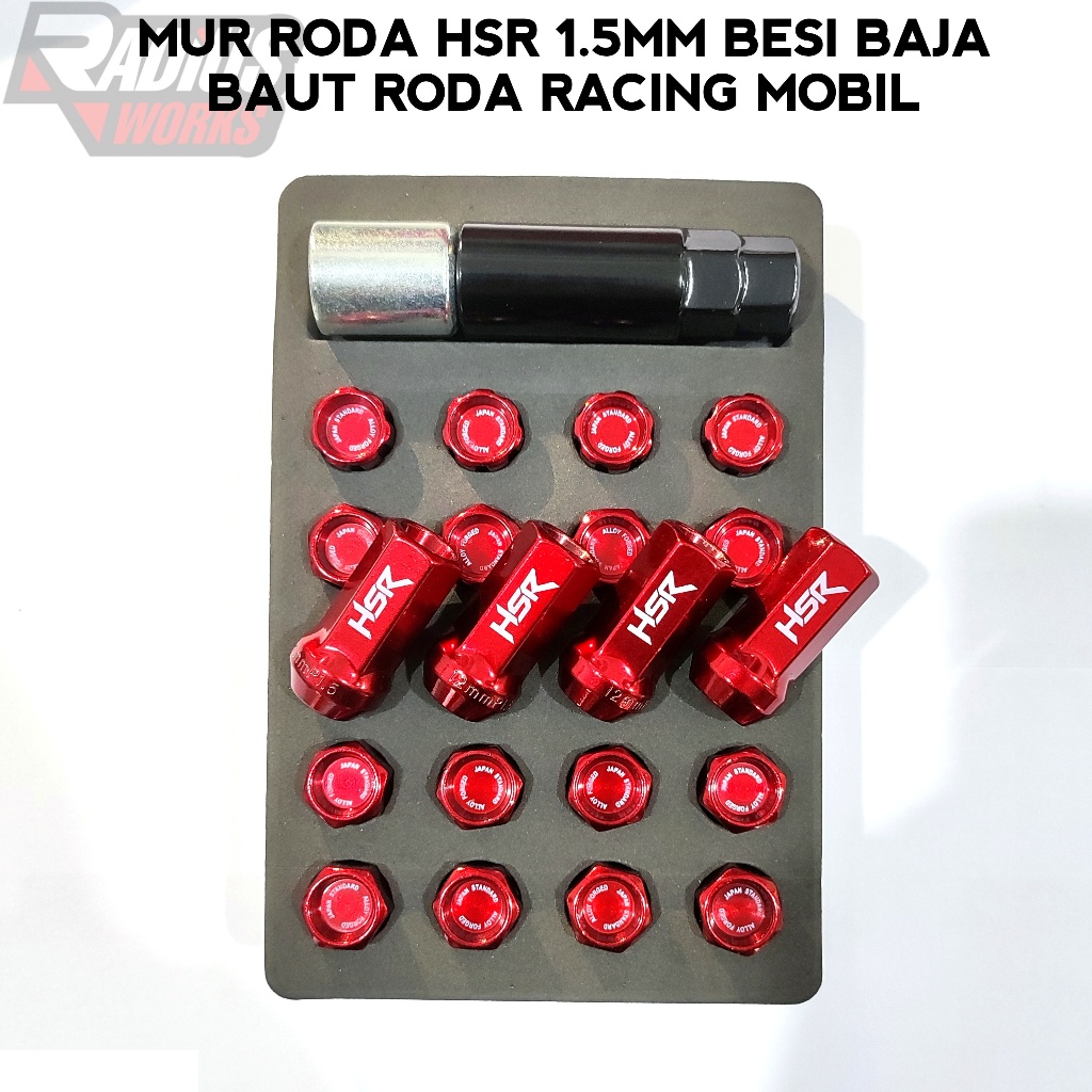 Jual Dura nut Mur Baut Roda Variasi Velg Racing Mobil murah HSR 1,5mm ...
