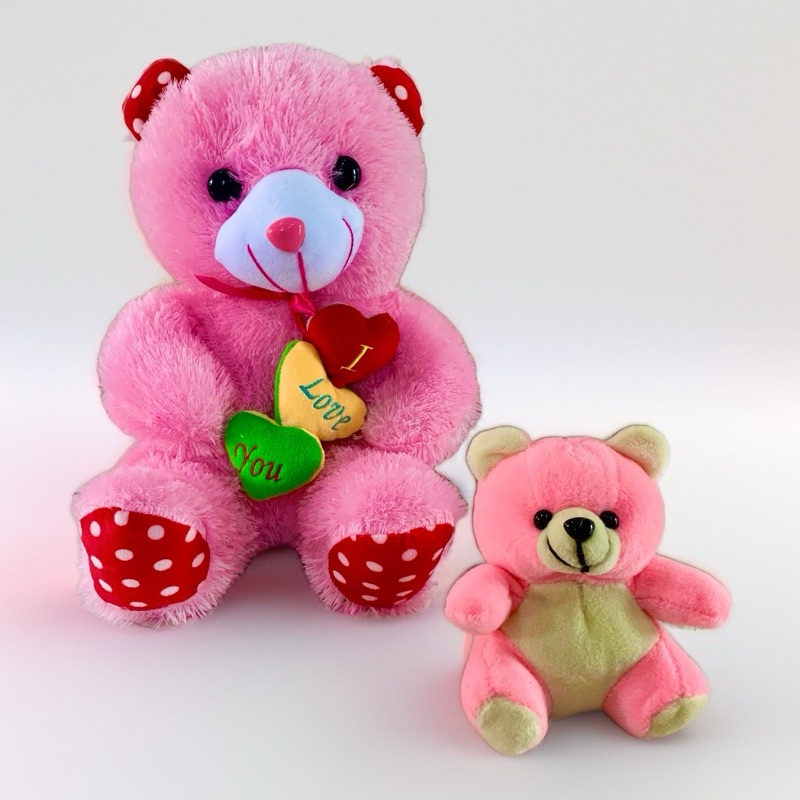 Jual PROMO Boneka Teddy Bear Love Pink Lucu Bear L Pink Boneka Beruang ...