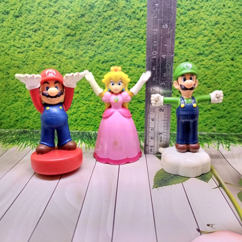Jual Mainan Super Mario Bros Putri Peach Luigi Nintendo McDonalds Set 3 ...