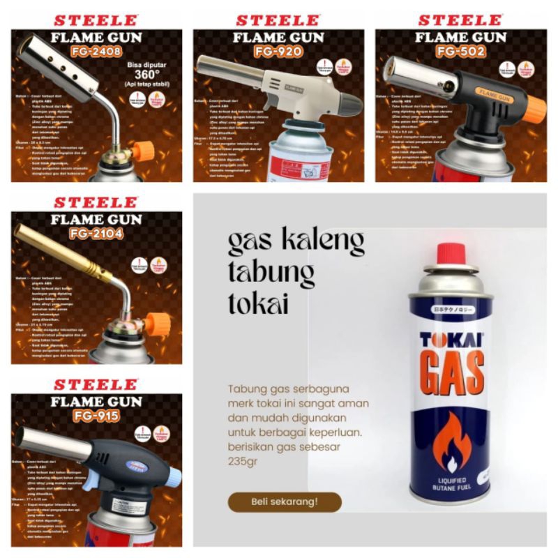 Jual Torch Gun / Flame Gun / Kepala Portable Gas Torch / Alat Bakar Gas Torch / BBQ Blow Torch ...