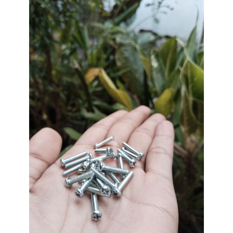 Jual baut m3 panjang 15mm (obeng +) | Shopee Indonesia