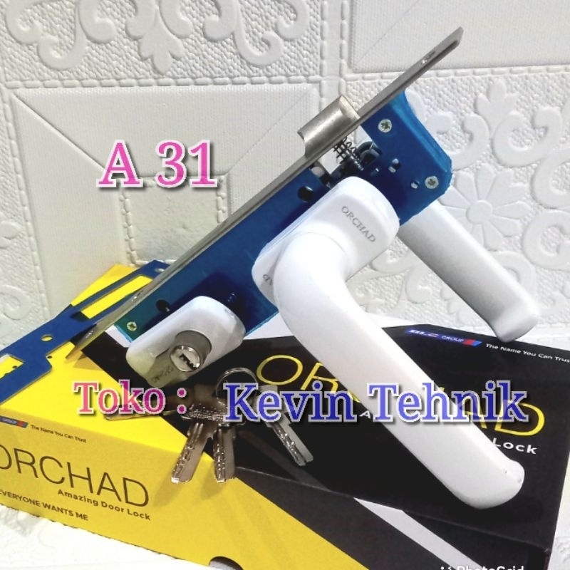 Jual Kunci Pintu alumunium Orchad A31 Set, Kunci Handle Alumunium Orchad A31 Set Komplit ...