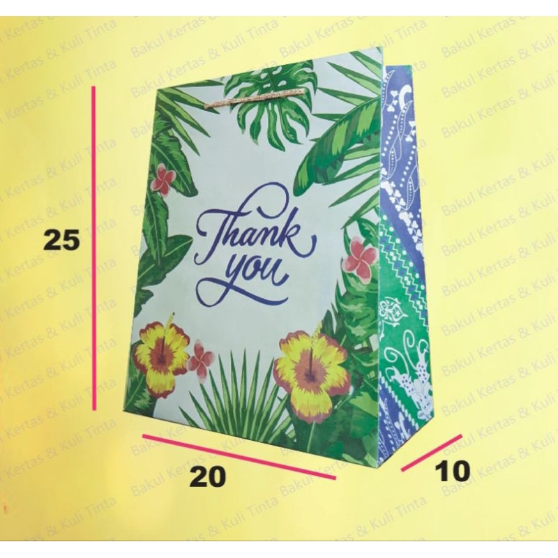 Jual Tas Kertas/Paper Bag thank you R6 / 20x25 full colour | Shopee ...