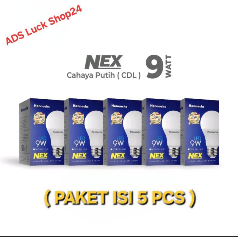 Jual Hannochs NEX 9 Watt Lampu LED CDL ( ISI 5 PCS ) - Cahaya Putih ...
