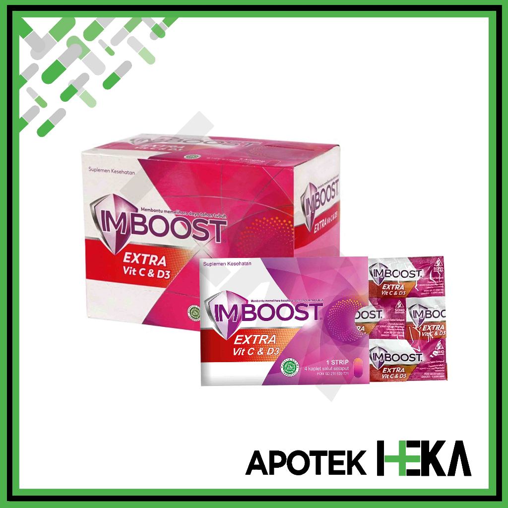 Jual Imboost Extra Vitamin C & D3 Box isi 5x4 Tablet - Suplemen Daya ...
