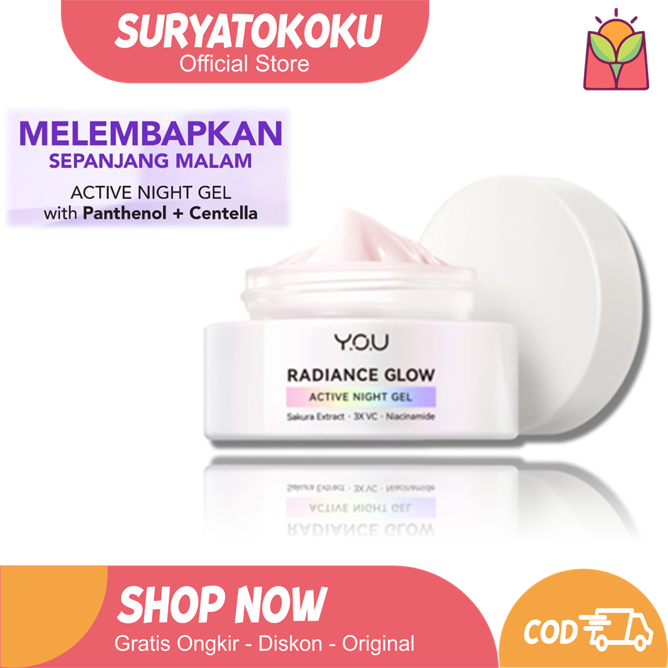 Jual YOU Radiance Glow Active Night Gel Brightening Hydrating ...