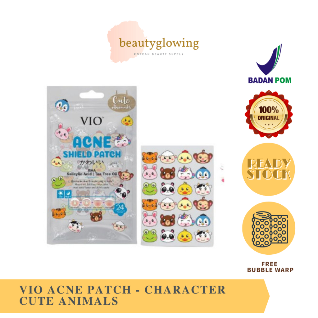 Jual VIO ACNE PATCH Character CUTE ANIMALS karakter hewan lucu hewan ...