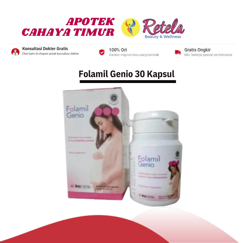 Jual Folamil Genio 30 Kapsul/Multivitamin | Shopee Indonesia
