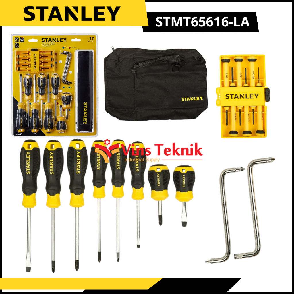 Jual Obeng Set Tas 17pcs Screwdriver Set Tool Bag STANLEY STMT65616-LA ...