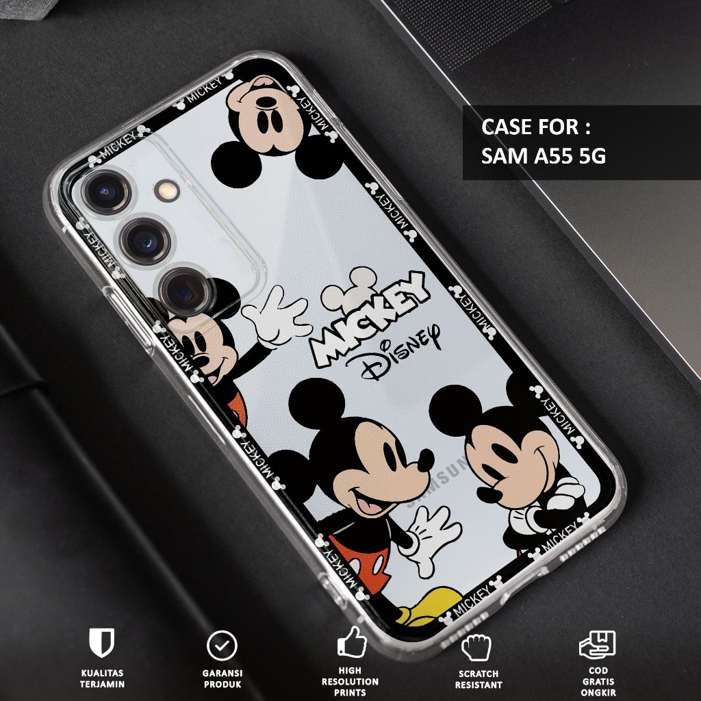 Jual CASE SAMSUNG A55 5G - Motif MICKMIN - Clear Case Softcase Bening ...