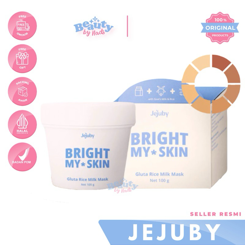 Jual [READY] JEJUBY GLUTA RICE MILK MASK 2IN1 BODY BLEACHING & SLEEPING ...