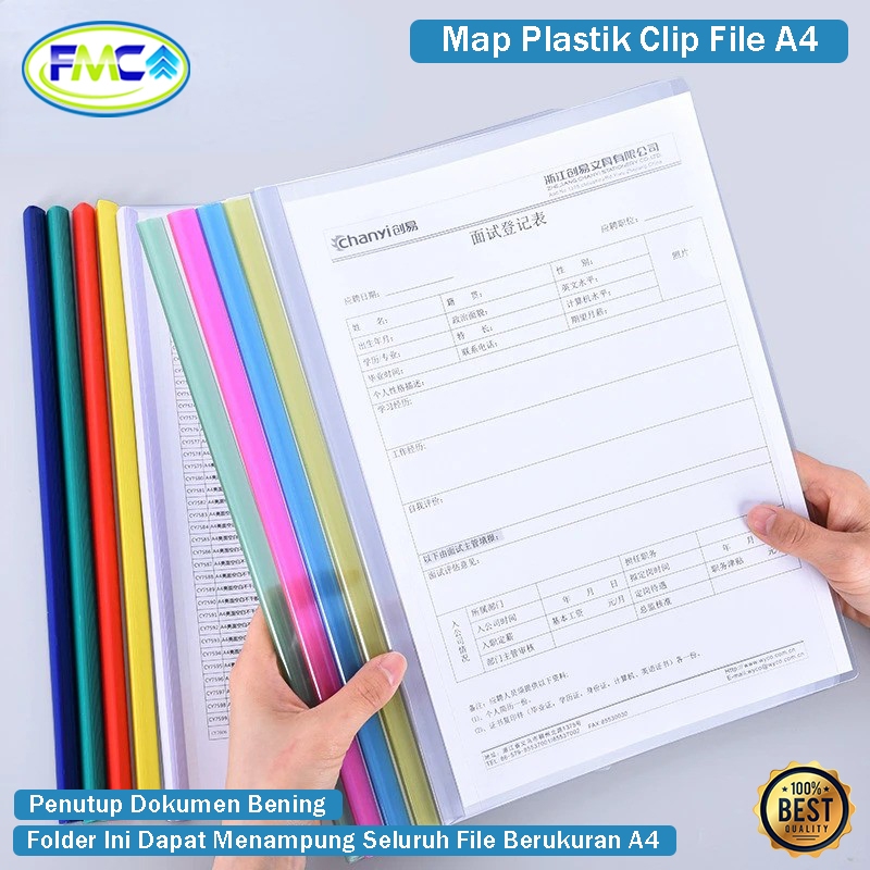 Jual Map Plastik Slide Binder Jilid A4 Map Transparan Tempat Penyimpanan Dokumen Berkas Kantor ...
