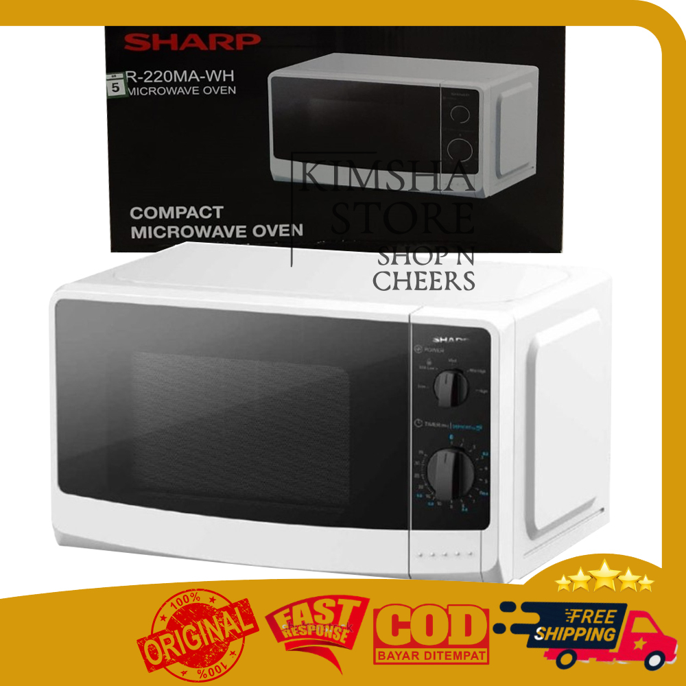 Jual Microwave Oven Sharp R-220MA-WH 20 Liter 450 W Low Watt Alat ...