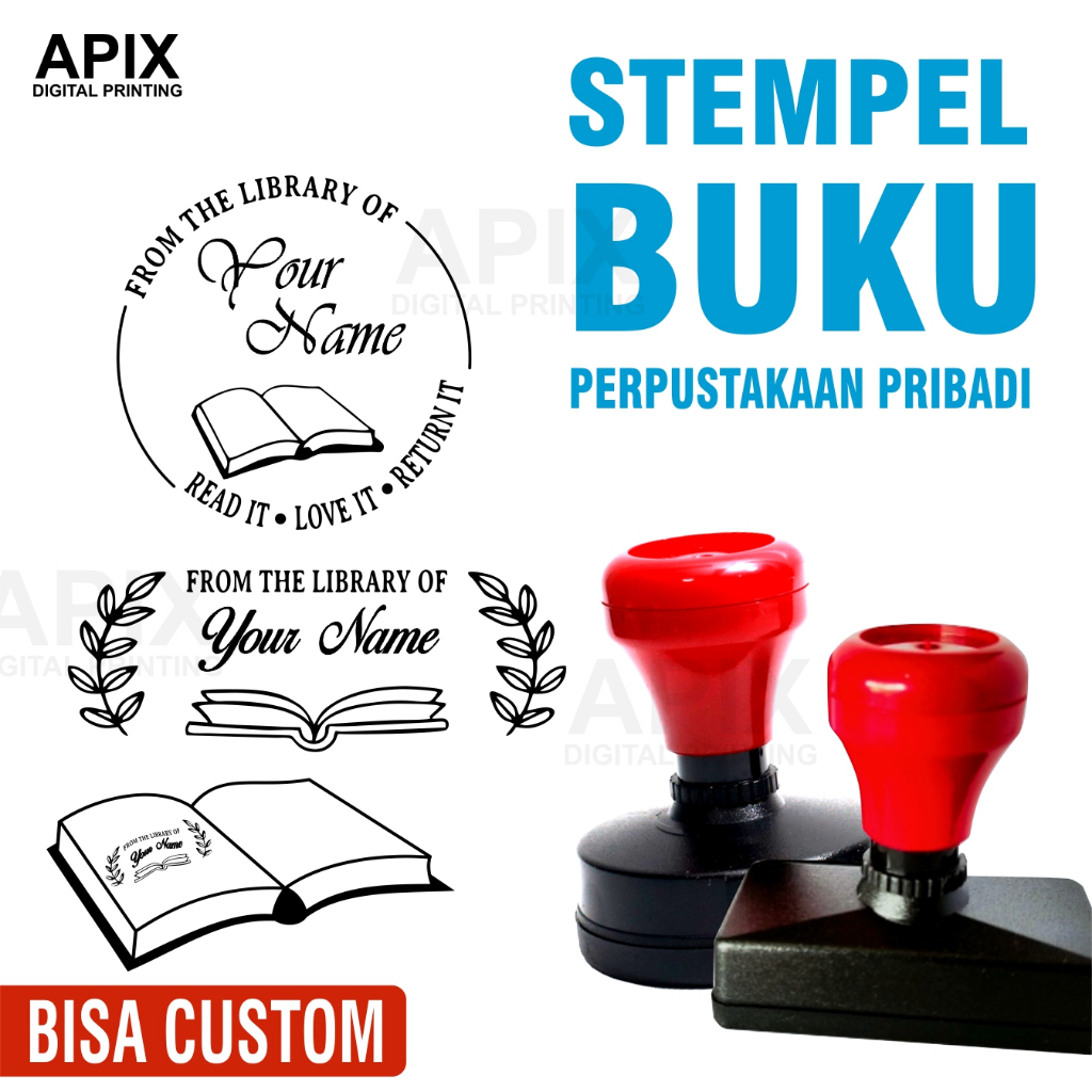 Jual Stempel Buku Perpustakaan Pribadi Stampel Library Koleksi Pustaka ...