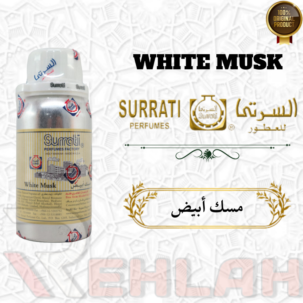 Jual WHITE MUSK BY SURRATI SAUDI ARABIA.KEMASAN SEGEL 100 GRAM ORI ...