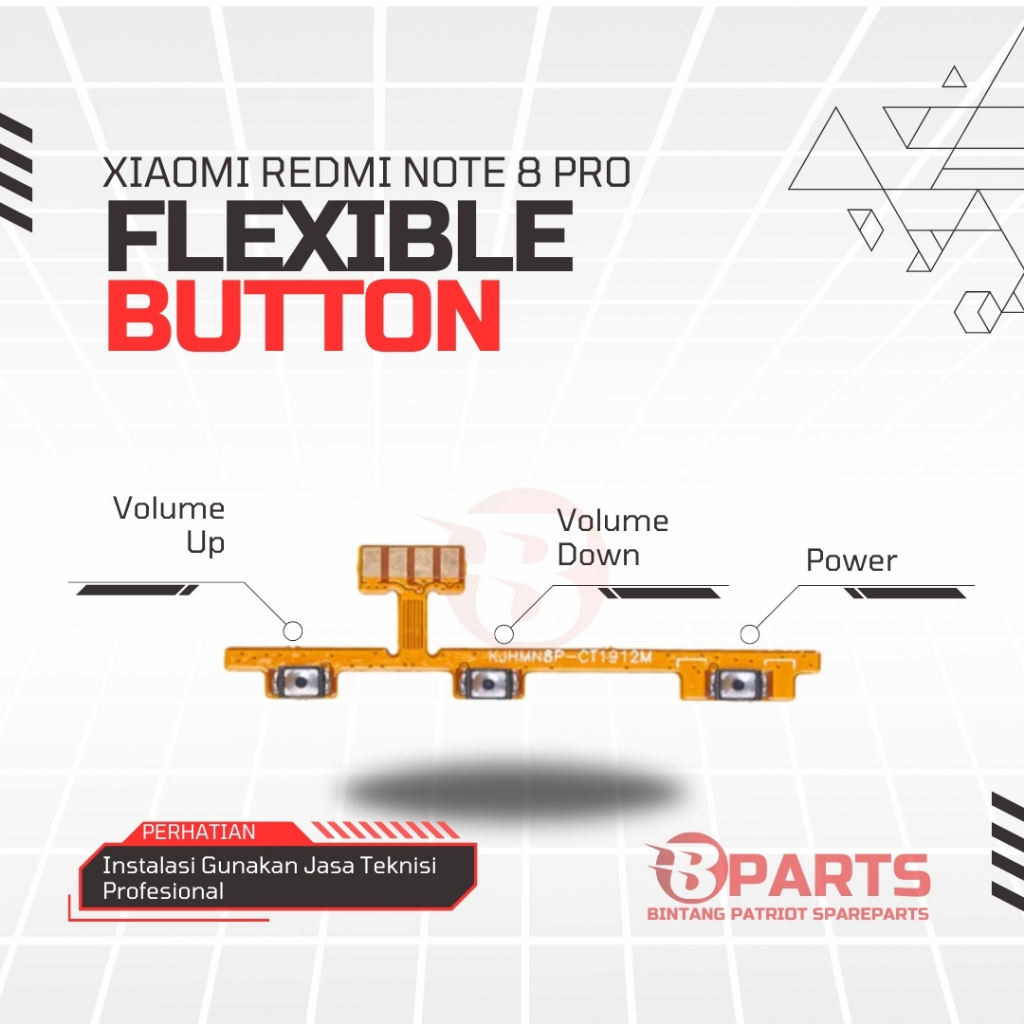 Jual Xiaomi Redmi Note 8 Pro Tombol Fleksibel & Luar On Off Volume Power Keypad Button Flexible ...