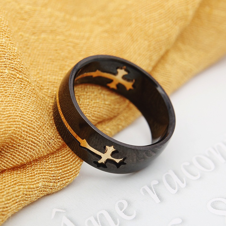 Jual Cincin Logo Salib Sambung Panjang / Cincin Titanium Polos Variasi ...