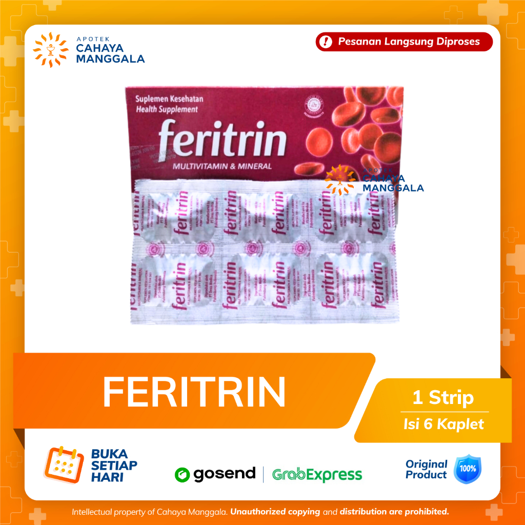 Jual FERITRIN MULTIVITAMIN & MINERAL 6 KAPLET | Shopee Indonesia