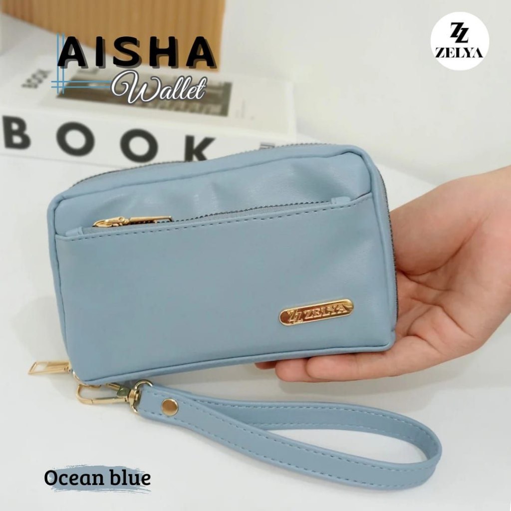 Jual DOMPET AISHA By Abyna X Zelya dompet banyak sekat kartu uang koin nilon chocoly waterproof ...