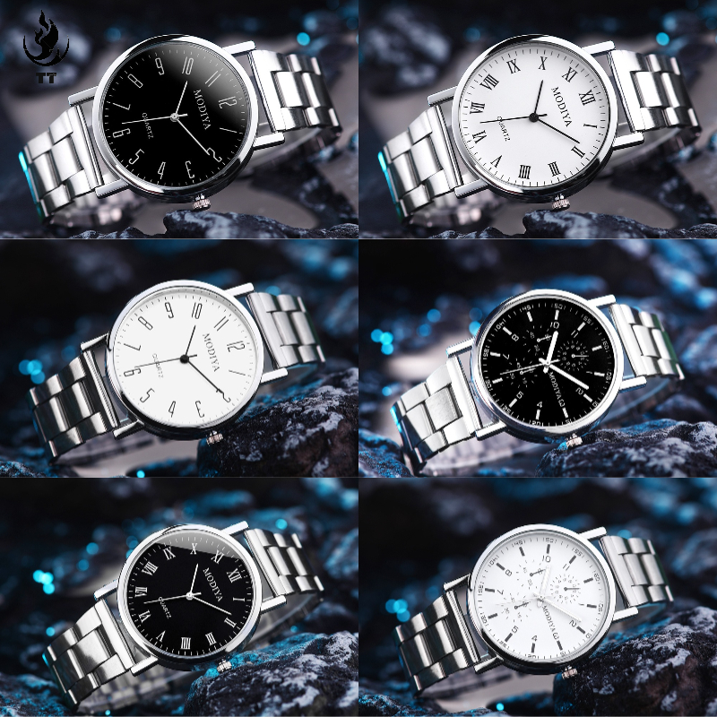 Jual Jam Tangan Pria Simple Steel Band/Roman Digital Alloy Band Quartz ...