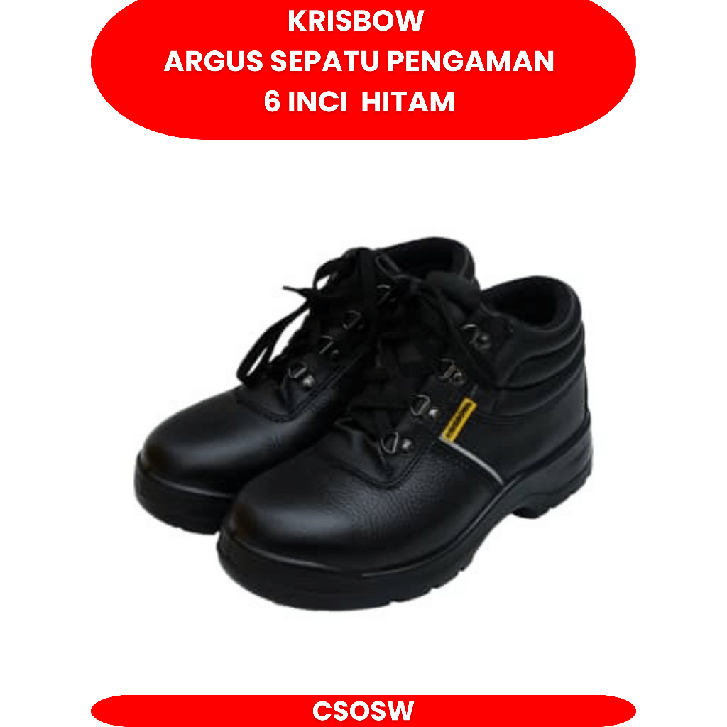 Jual Krisbow Argus Sepatu Pengaman 6 Inci Hitam Safety Shoes | Shopee ...