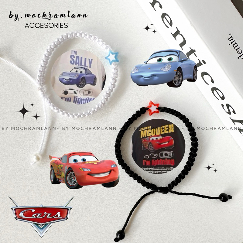 Jual GELANG RAJUT CARS SALLY AND MCQUEEN I’M LIGHTNING | GELANG RAJUT ...
