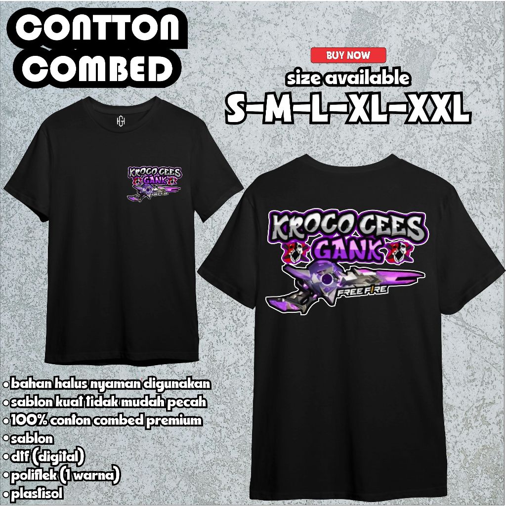 Jual Kaos anak ff free fire kroco cees gank sg evolutin Special Edition ...