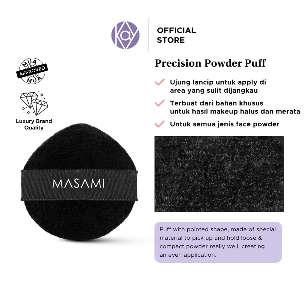 Jual Masami 50x10mm Precision Cotton Puff / Powder Puff / Ultra Soft ...