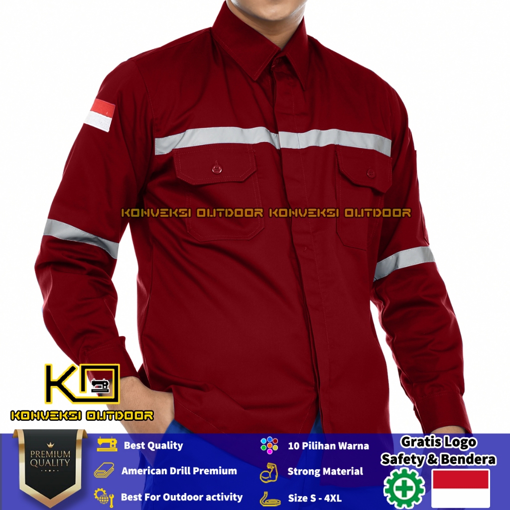 Jual BAJU KEMEJA SERAGAM ATASAN WEARPACK SAFETY K3 TAMBANG PROYEK ...