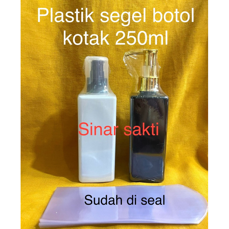 Jual plastik segel botol kotak 250ml seal atas /plastik segel botol ...