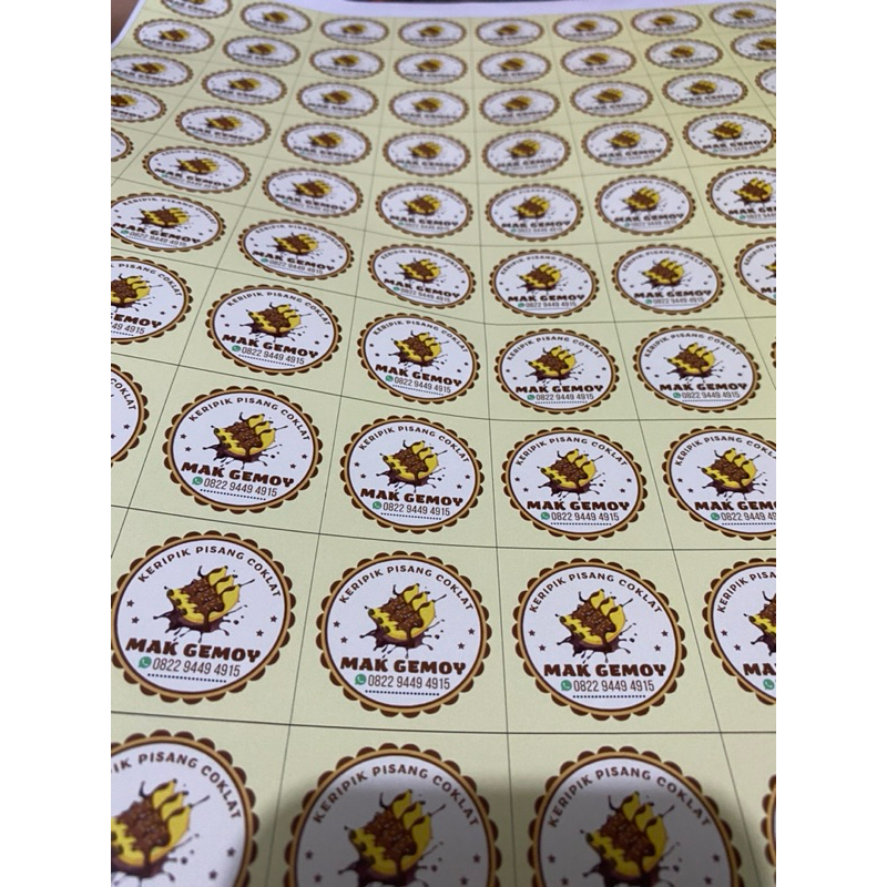 Jual Stiker kemasan/label usaha/stiker olsho custom (CETAK SAJA ...