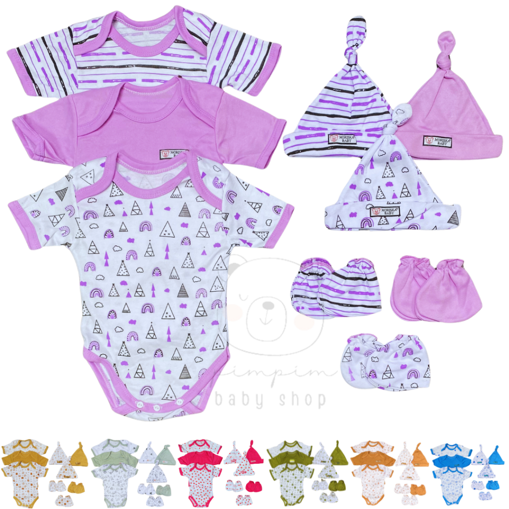 Jual 3 Set Jumper Topi Sarung Tangan dan Kaki Bayi Set Jumper Jumpsuit ...