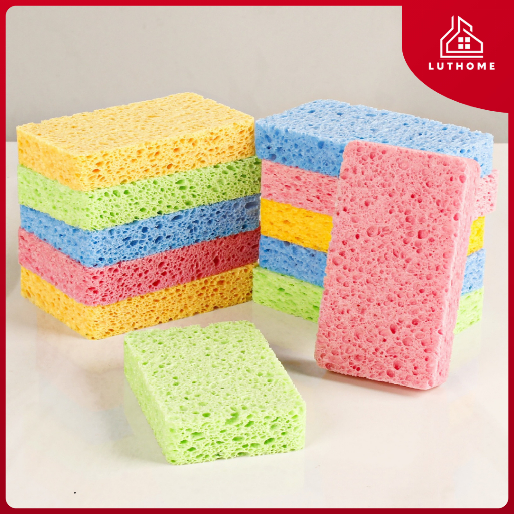 Jual Spons Cuci Piring Cellulose Serat Kayu Warna Sponge Spon Busa ...