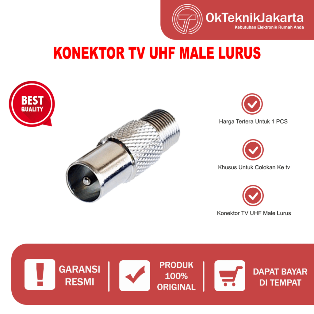 Jual 10 PCS Jack Antena TV Drat Konektor F Colokan Antena TV Kualitas ...