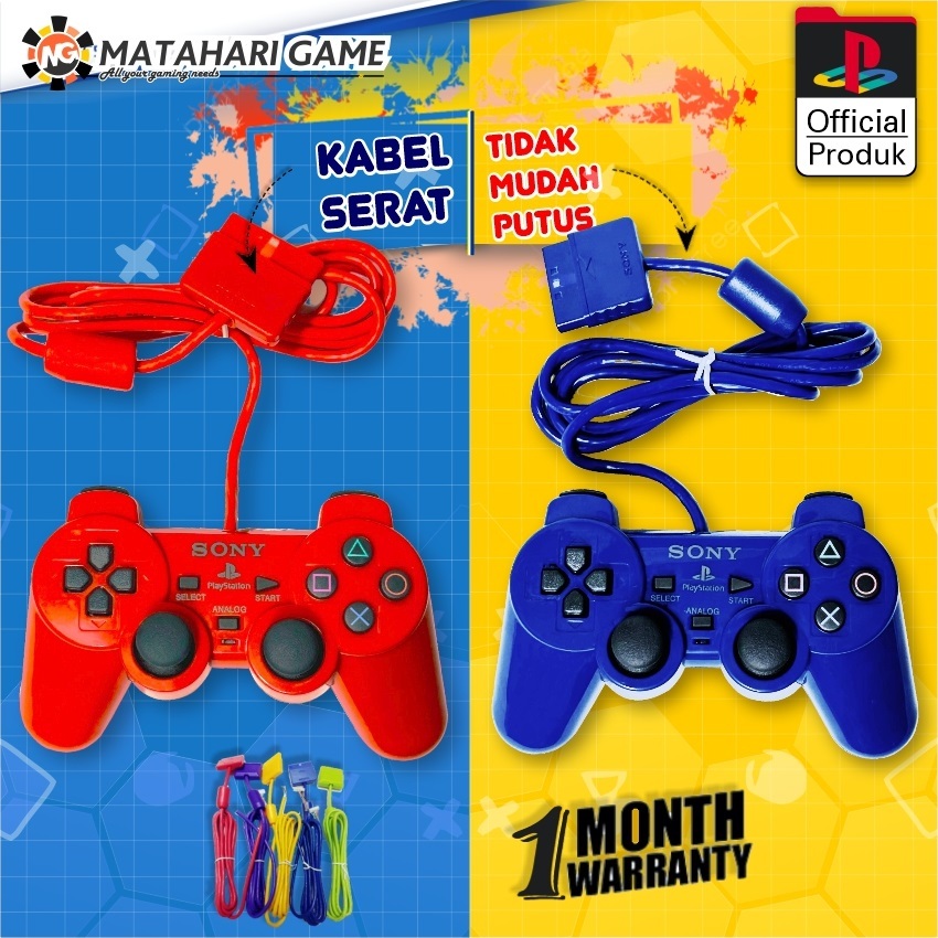 Jual Stick Stik PS2 Kabel Serat Warna Biru Sony Playstation 2 Stick ...