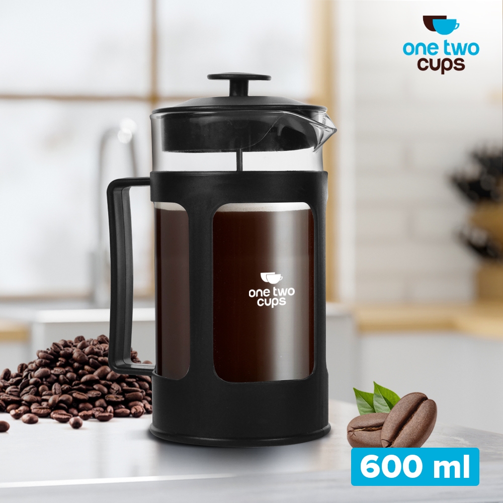 Jual One Two Cups French Press Plunger Coffee Maker Pot 600ml - Black ...