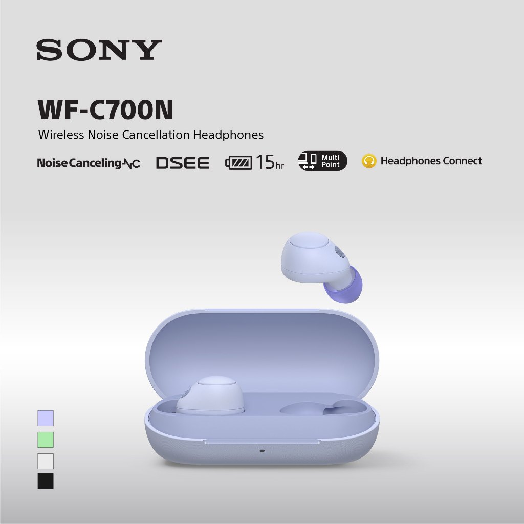 Jual SONY WF-C700N Noise Cancelling Truly Wireless / WFC700N - Violet | Shopee Indonesia